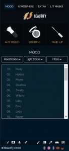 Beautify Panel – Retouch Zone