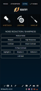 Beautify Panel – Retouch Zone