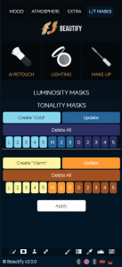 Beautify Panel – Retouch Zone